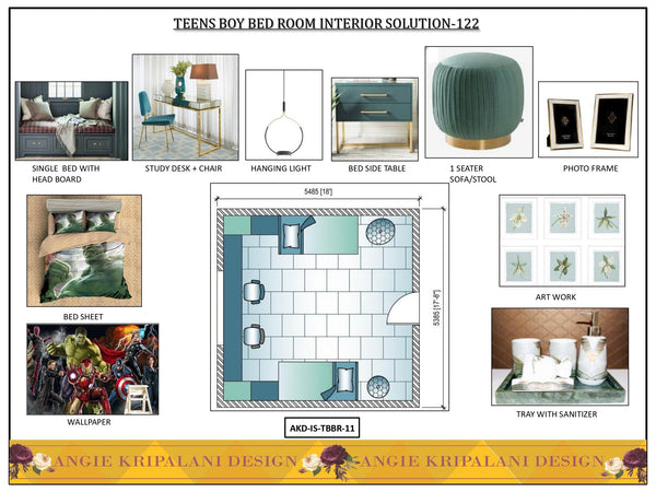 Buy Teen Boy's Bedroom Interior Solution at Low Price Online