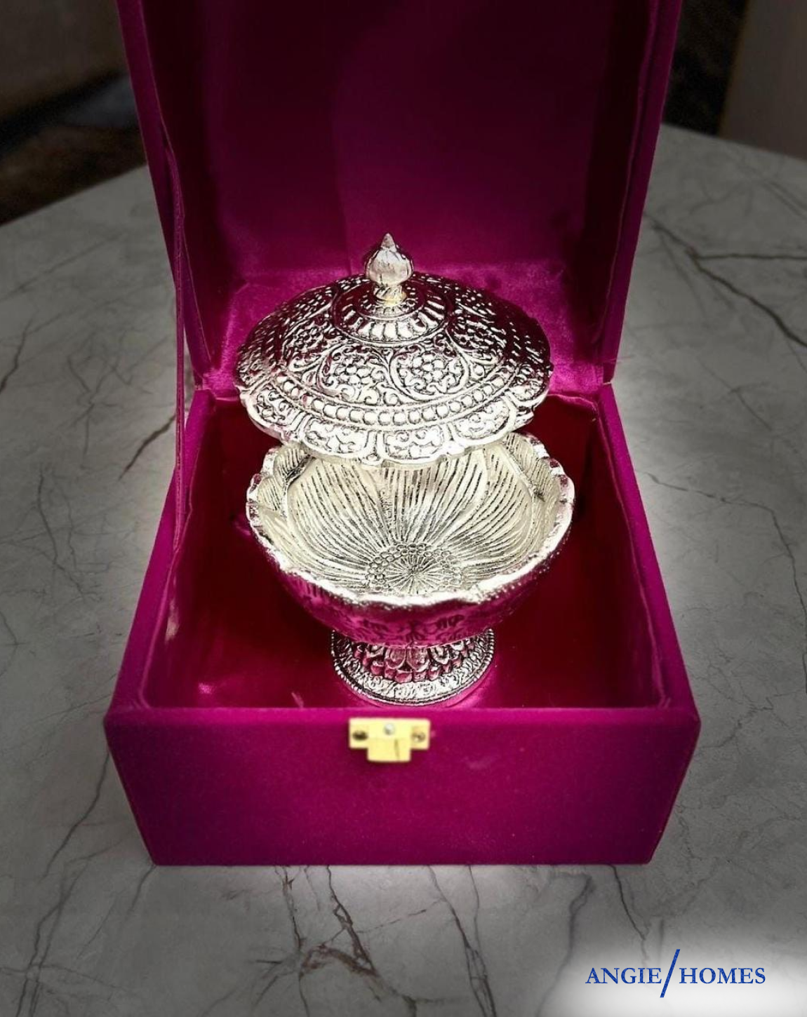 Buy Luxury Silver Diya Online with Best Price - Angie Homes – ANGIE HOMES