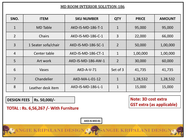 Modern MD Room Interior Solution Office Furniture & Design