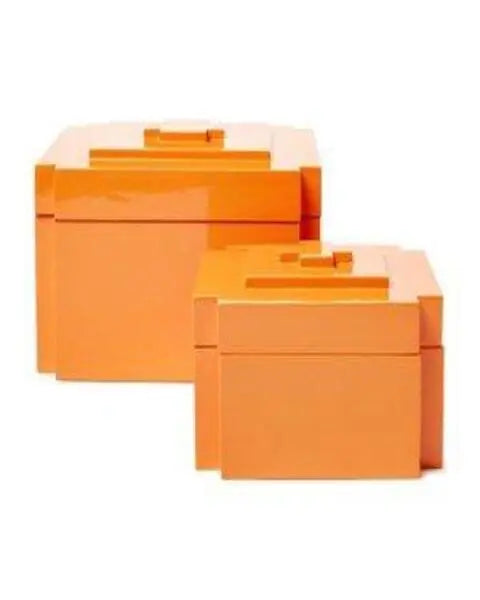 Buy Square Orange Color Wooden Gifts Boxes | Accessories Box