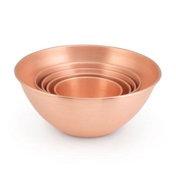 Copper Polished Round Hammered Serving Bowls | Serveware
