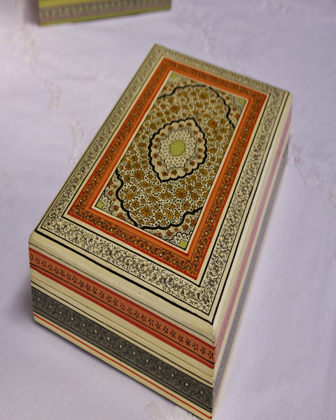 Multicolor Luxury Storage Kashmiri Papier Mache Box Online