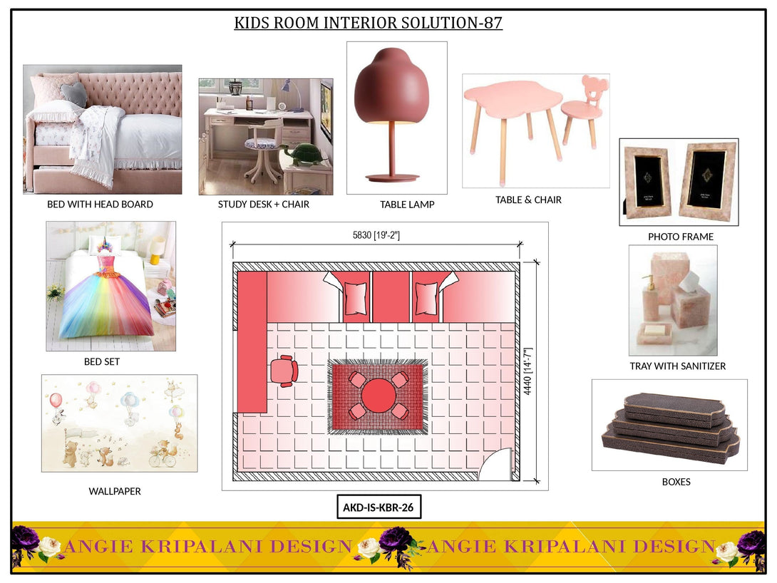 Kids Room Interior Solution with Study Desk and Chair – ANGIE HOMES