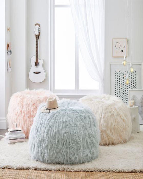 Buy Best fluffy pouf Online for kids | Angiehomes