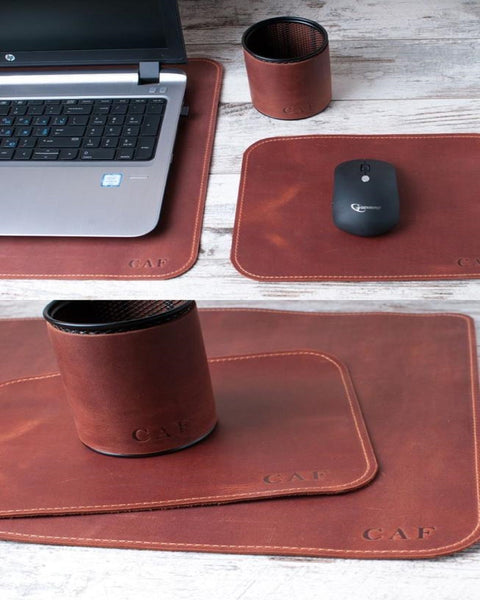 Leather Mouse Pad for Laptop | Leather Office Accessories