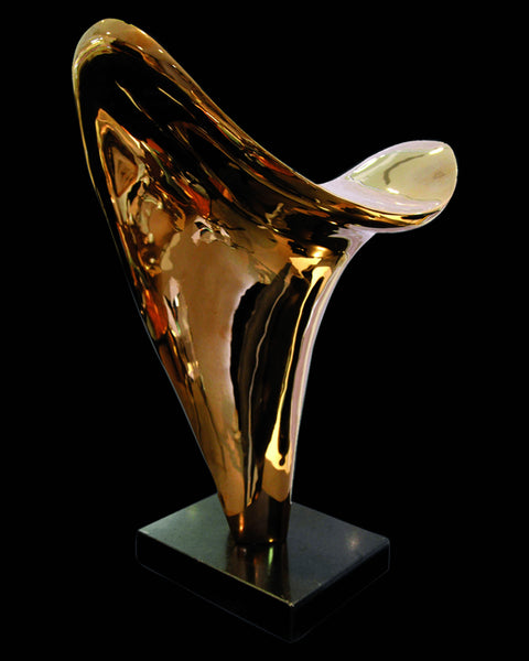 TROPHY METALLIC GOLDEN ABSTRACT SCULPTURE (1 PIECE)
