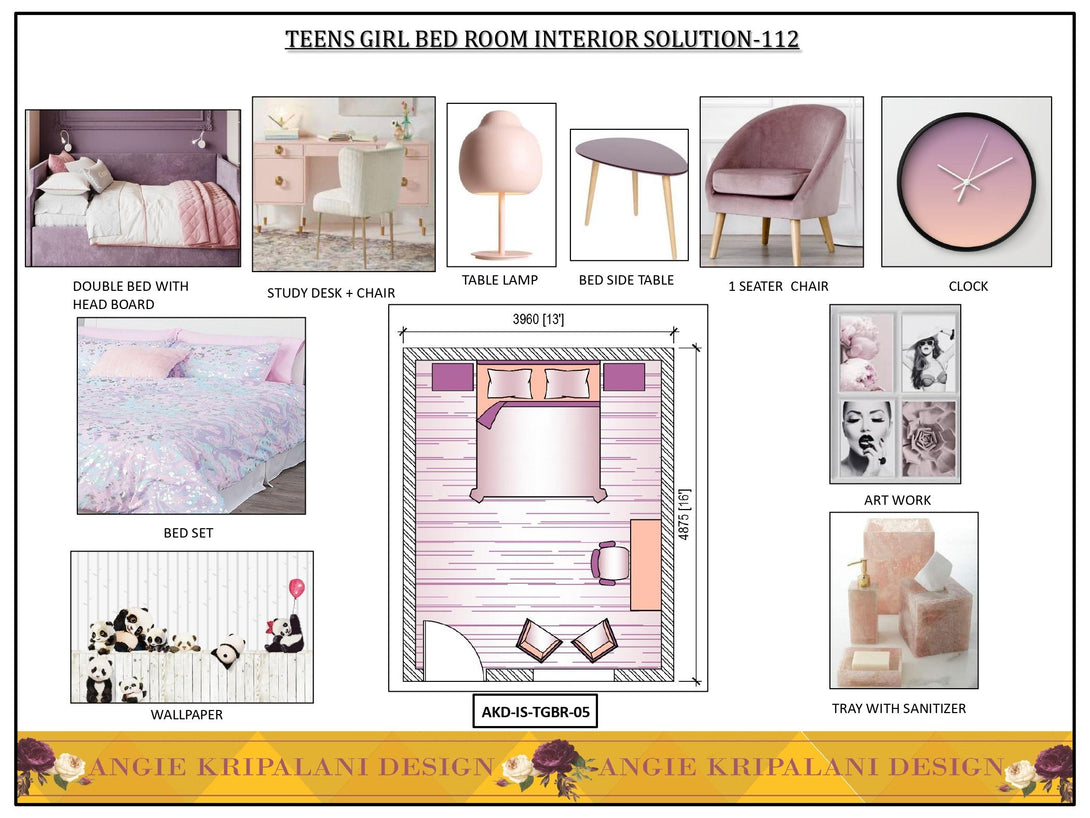 Teen Girl Bed Room Interior Solution Available at Angie Homes – ANGIE HOMES